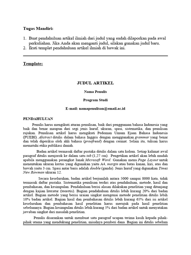 TEMPLATE - Artikel Bindo | PDF