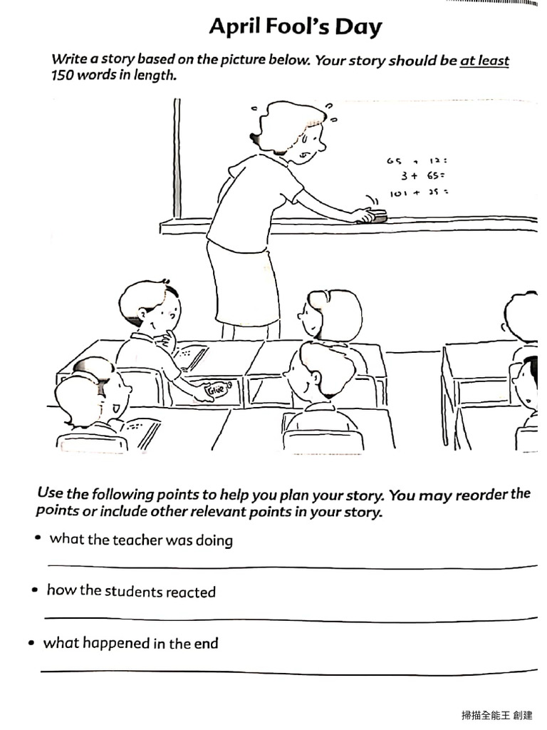 April Fool Day Writing Task | PDF