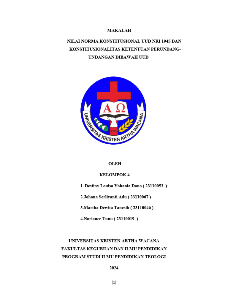 Nilai dan Norma UUD NRI 1945 dalam Hukum | PDF