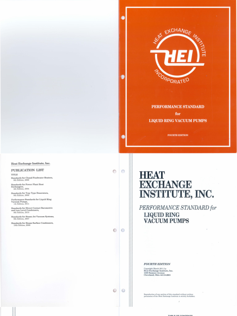 HEI Performance Standard For Liquid Ring Vacuum Pumps and Compressors ...