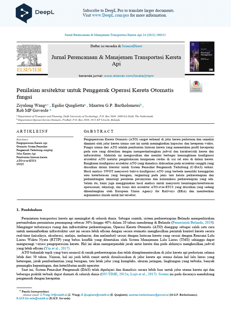 Assessment Of Architectures For Automatic Train Operation Driving