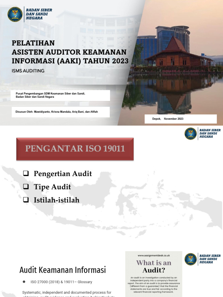 Pelatihan AAKI 2023: Audit ISMS | PDF