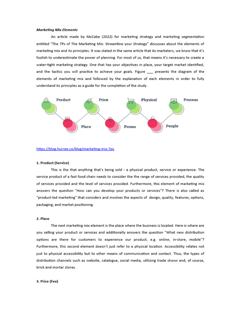 Marketing Mix Elements | PDF | Brand | Marketing