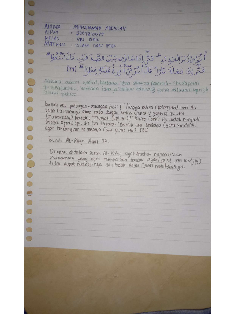 TMTR Iptek Muhammadabdillah 4B1 | PDF