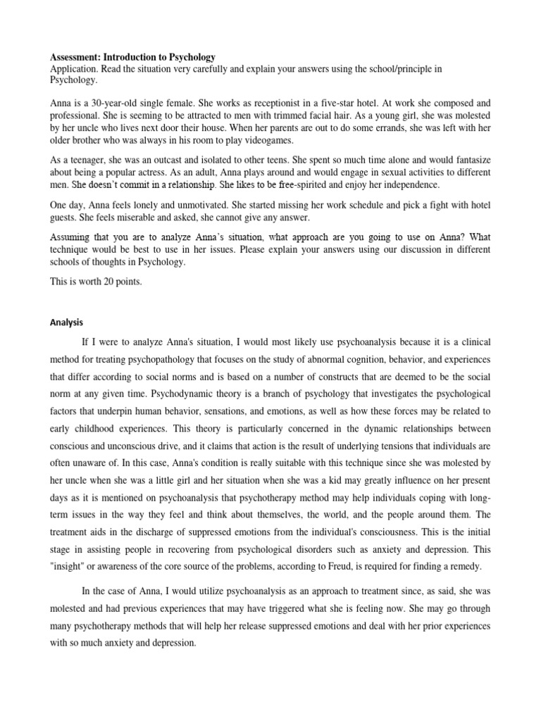 Assessment School of Thoughts | PDF | Psychoanalysis | Psychotherapy