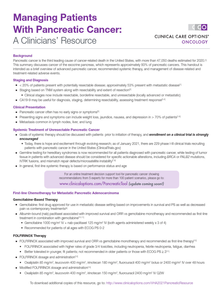 CCO Pancreatic Advances PDF | PDF | Pancreatic Cancer | Cancer