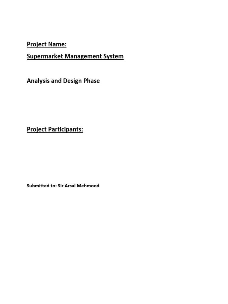 Analysis and Design TEMPLATE | PDF | Invoice | Sales