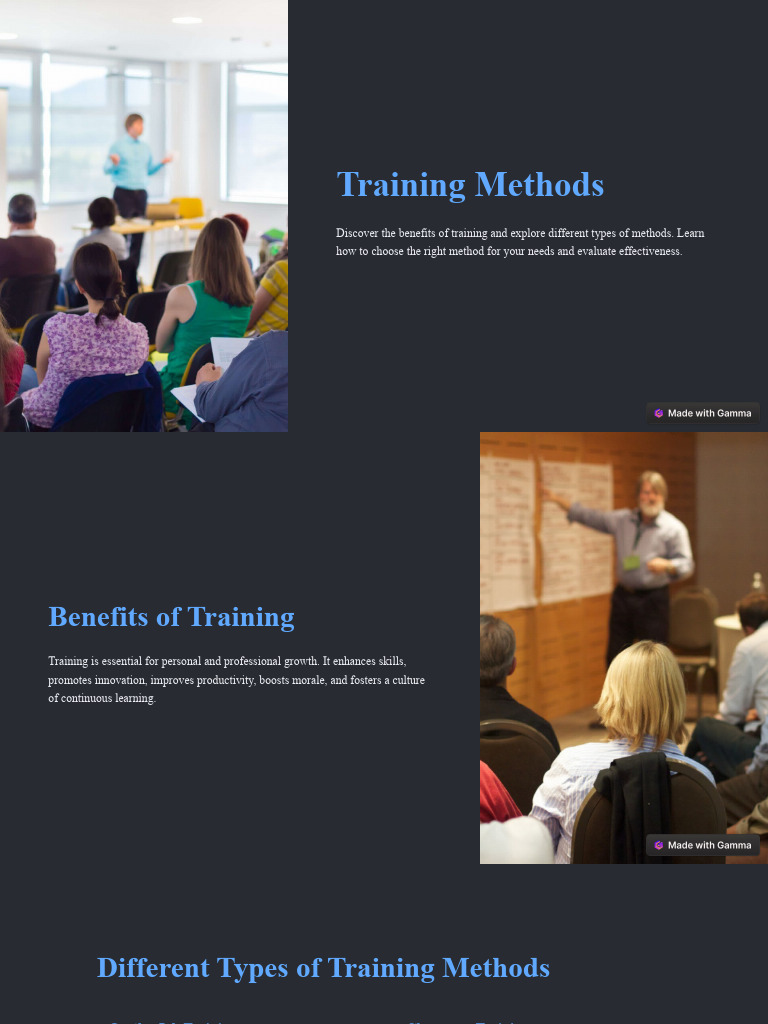 Training Methods | PDF | Mentorship | Educational Technology