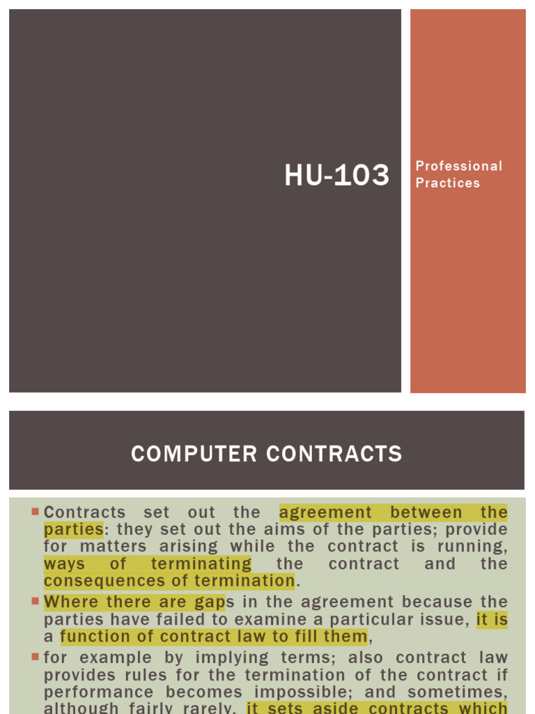 Lecture 9 Computer Contracts | PDF | License | Goods