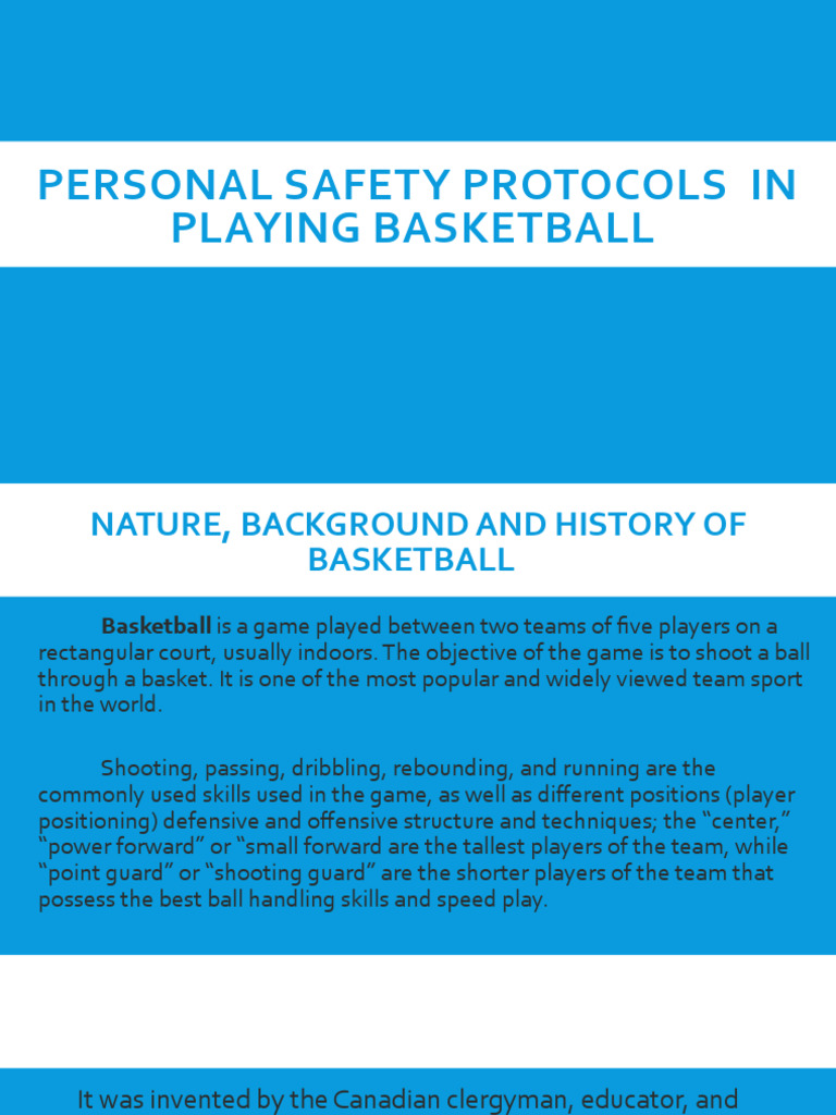 Basketball Personal Safety Protocols | PDF | Basketball Positions ...