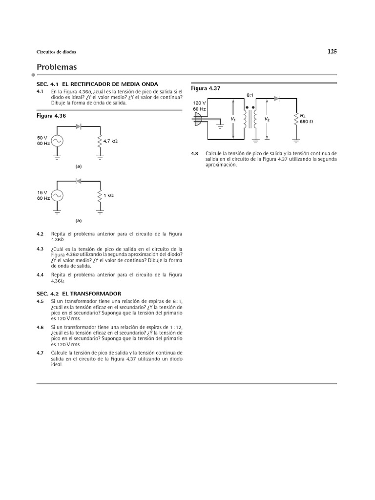 Práctico 1 - Rectificador 12 Onda y Transformador | PDF | Rectificador | Cantidades fisicas