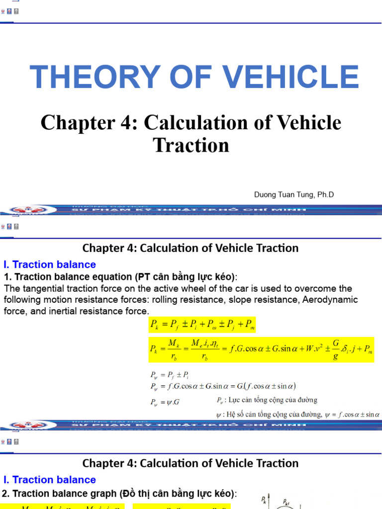 Chapter 4 - Calculation of Vehicle Traction | PDF