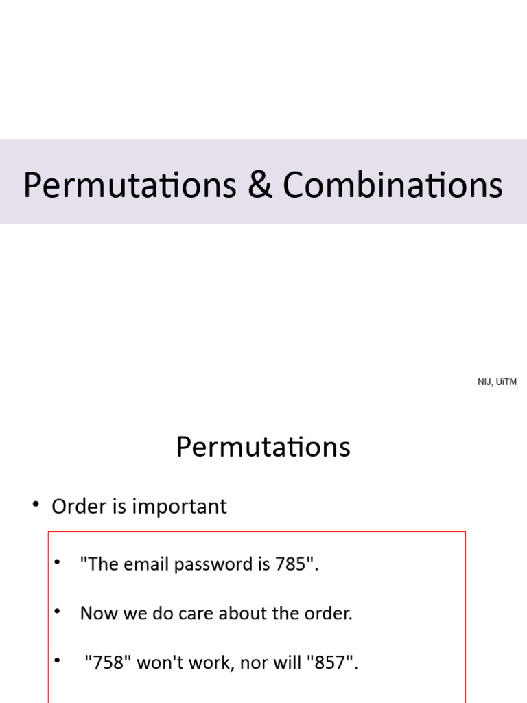 Permutations Combinations Notes Pdf Discrete Mathematics Combinatorics 
