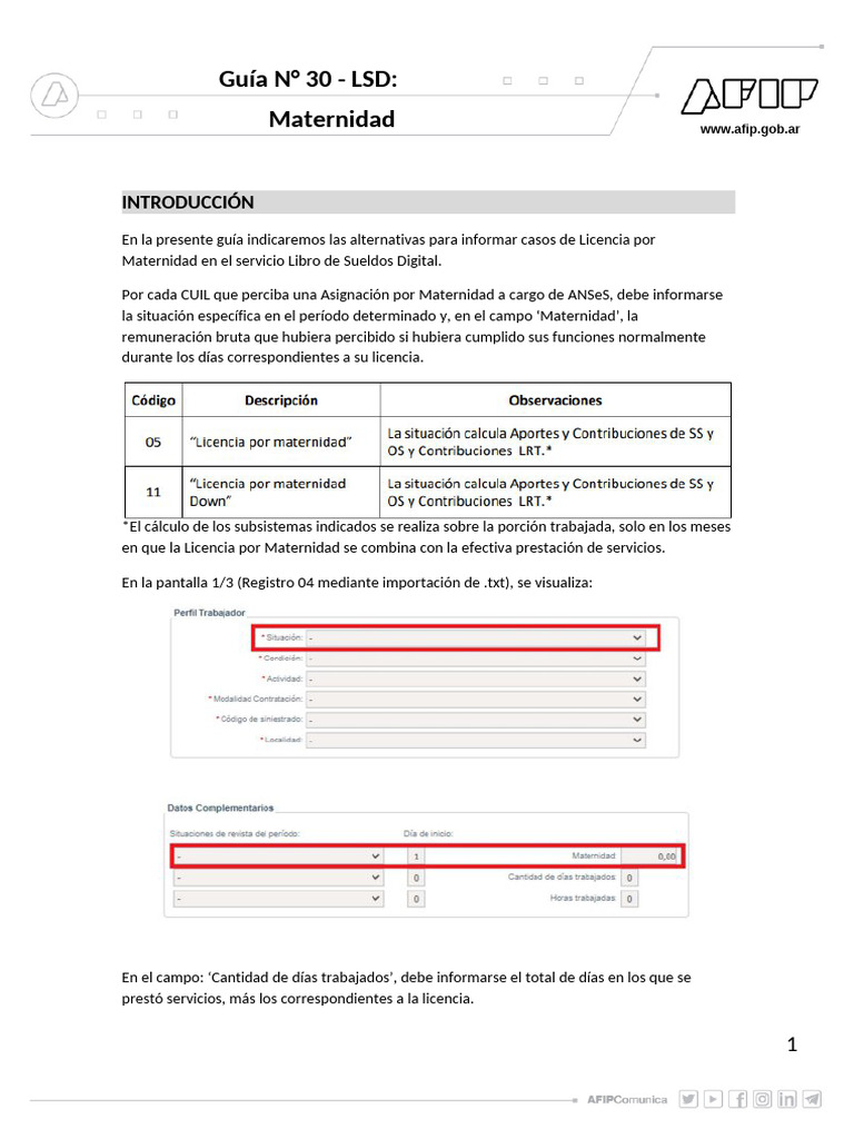 G30 Maternidad LSD | PDF
