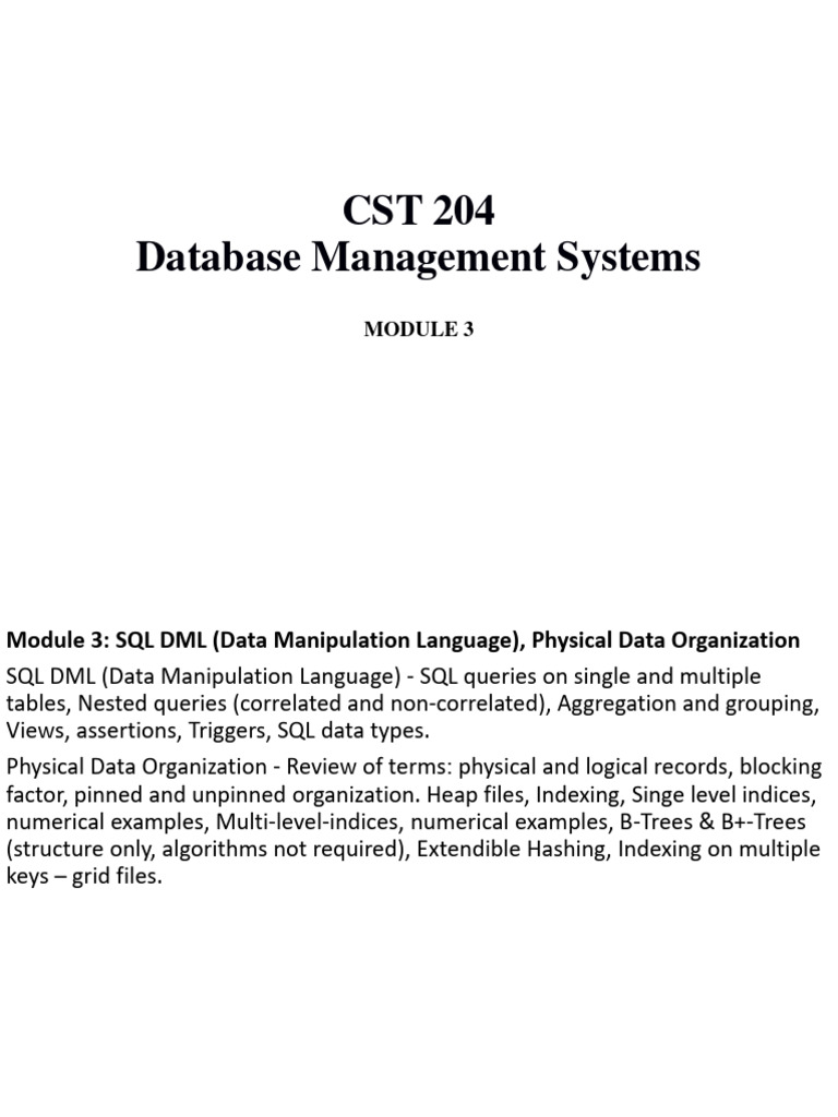 DBMS MODULE3-1 (1) V | PDF DBMS MODULE3-1 (1) V | PDF