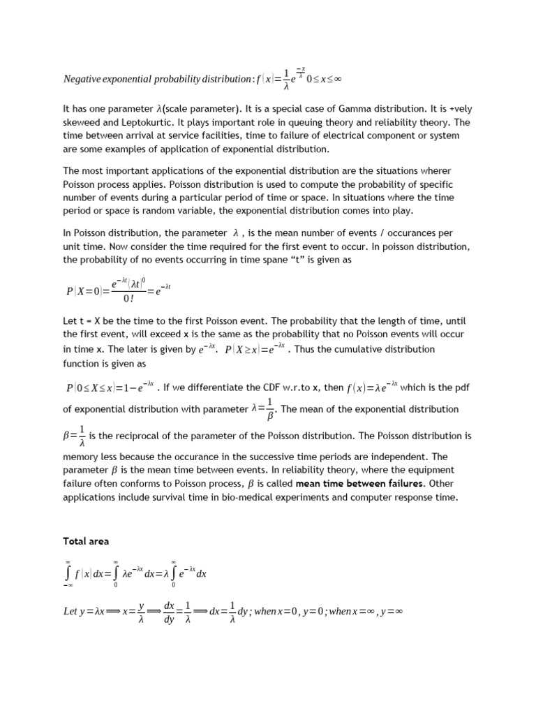 Exponential Distribution Overview | PDF | Probability Distribution ...