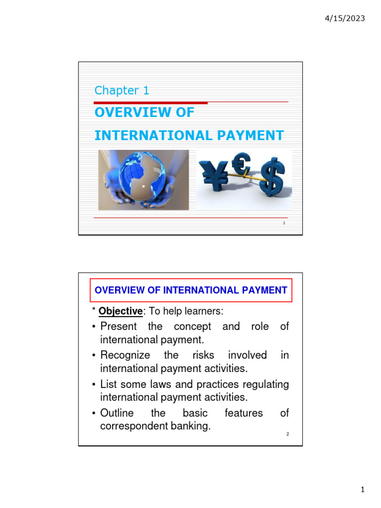 Chapter 1 - Overview of IP - Student | PDF | Banks | Foreign Exchange ...