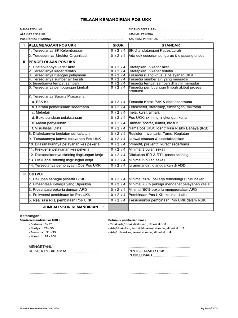 Instrumen K3 Versi LMJ 2022 | PDF