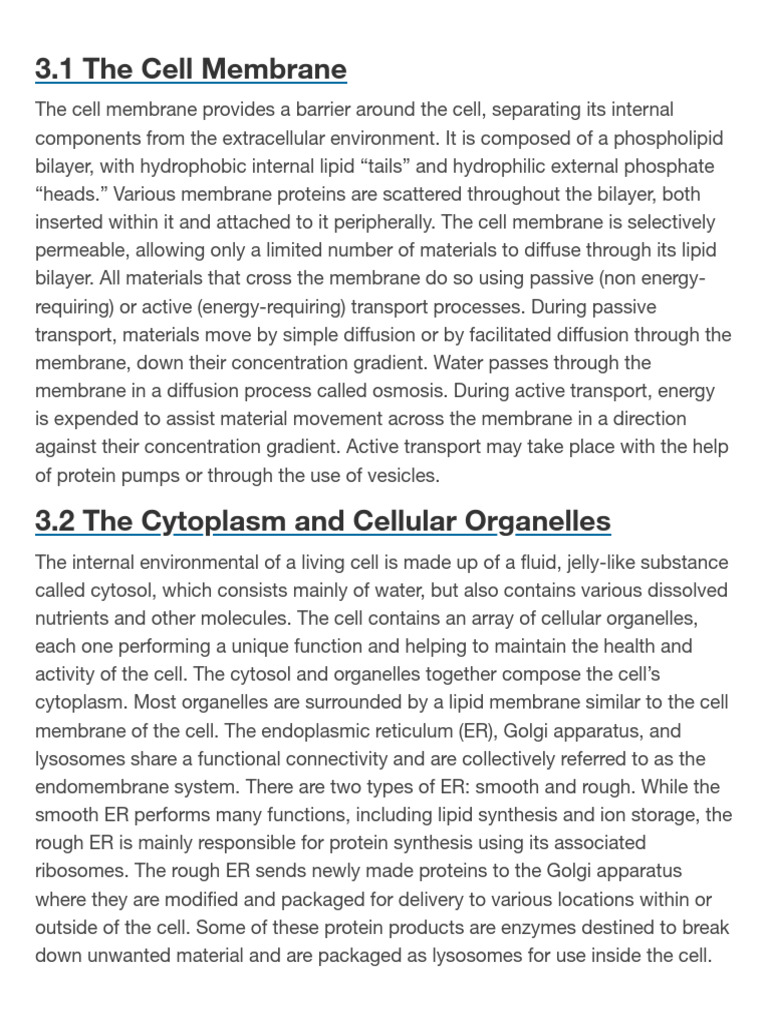 Ch. 3 Chapter Review - Anatomy and Physiology 2e - OpenStax | PDF ...