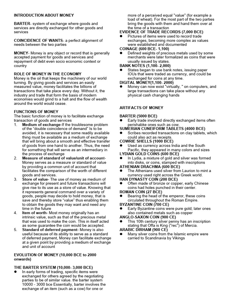 FM Reviewer | PDF | Money | Currency