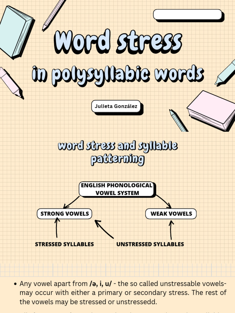 Word Stress in Polysyllabic Words - 20240501 - 103217 - 0000 | PDF ...