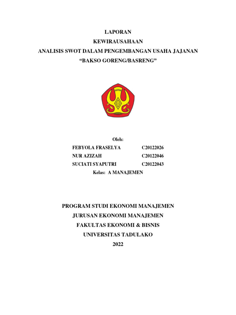 Laporan Analisis Swot-Basreng - Febyola Fraselya - Nur Azizah - Suciati ...