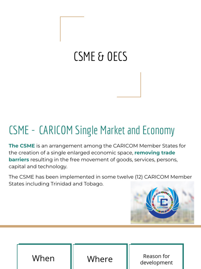 Csme & Oecs | PDF | Economies