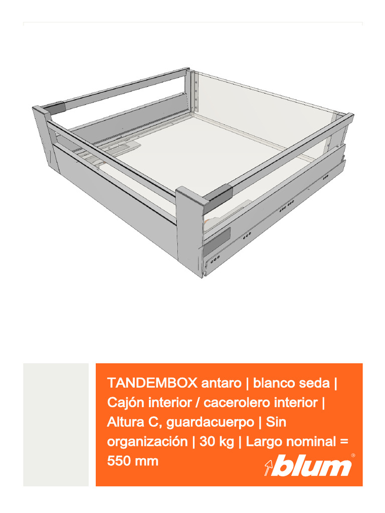 TANDEMBOX Antaro Blanco Seda Cajon Interi | PDF