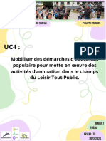 Plan Dossier Bpjeps Uc1 & Uc2 | PDF | Bilan comptable | la communication