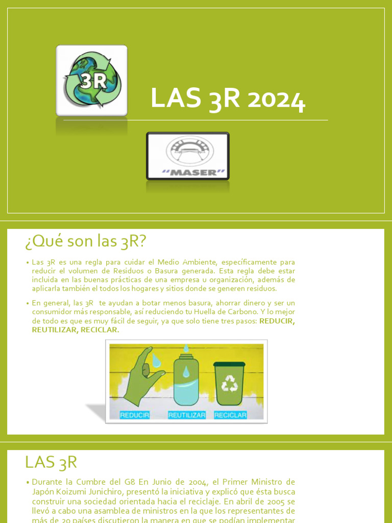 Las 3R 2024 | PDF | Residuos | Reciclaje