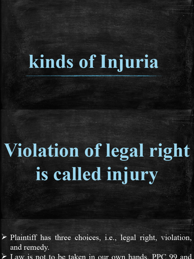 Kinds of Injuria 25112021 123629pm 01032024 104008pm | PDF | Legal ...