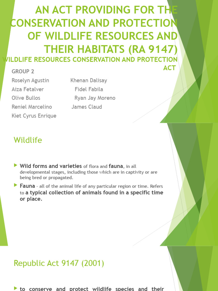 Presentation About The RA 9147 The LawPh | PDF | Endangered Species ...