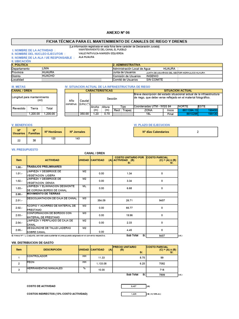 Ficha - Modelo - Final Ok-Ok | Descargar gratis PDF | Riego