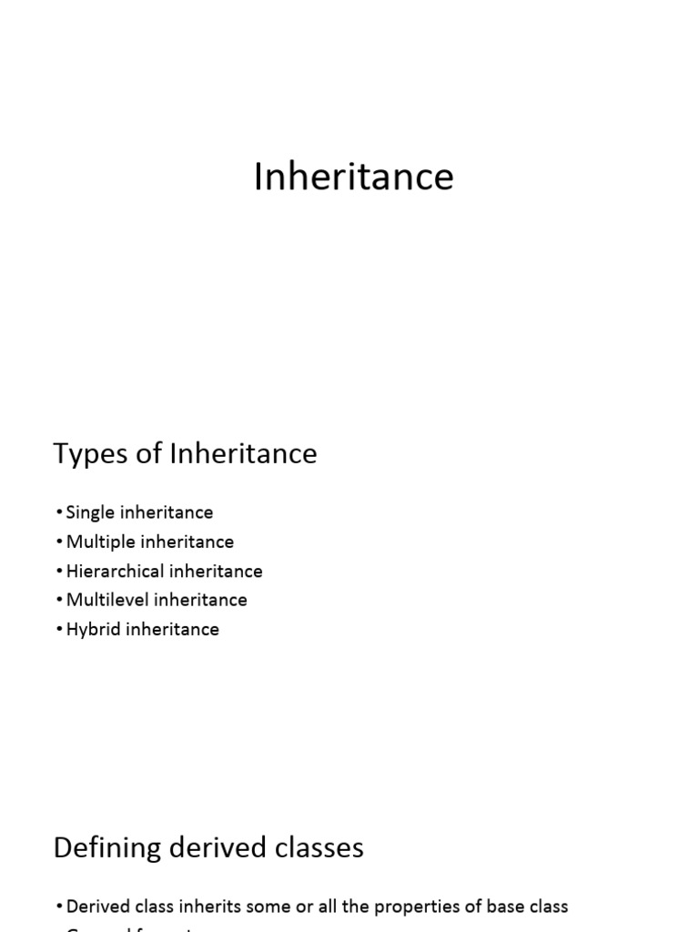 Oops Singleinheritance | PDF