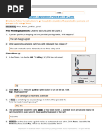 Force and Motion in Fan Carts Experiment | PDF | Friction | Force