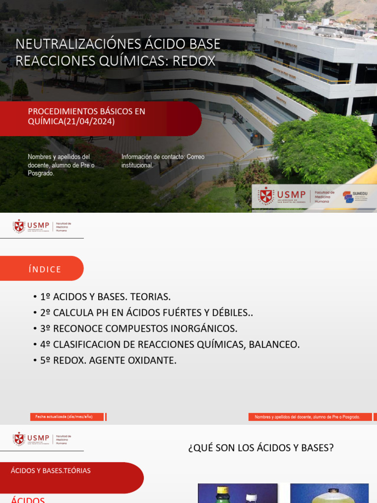 Diapositivas Tema 4 | PDF | Ácido | Redox