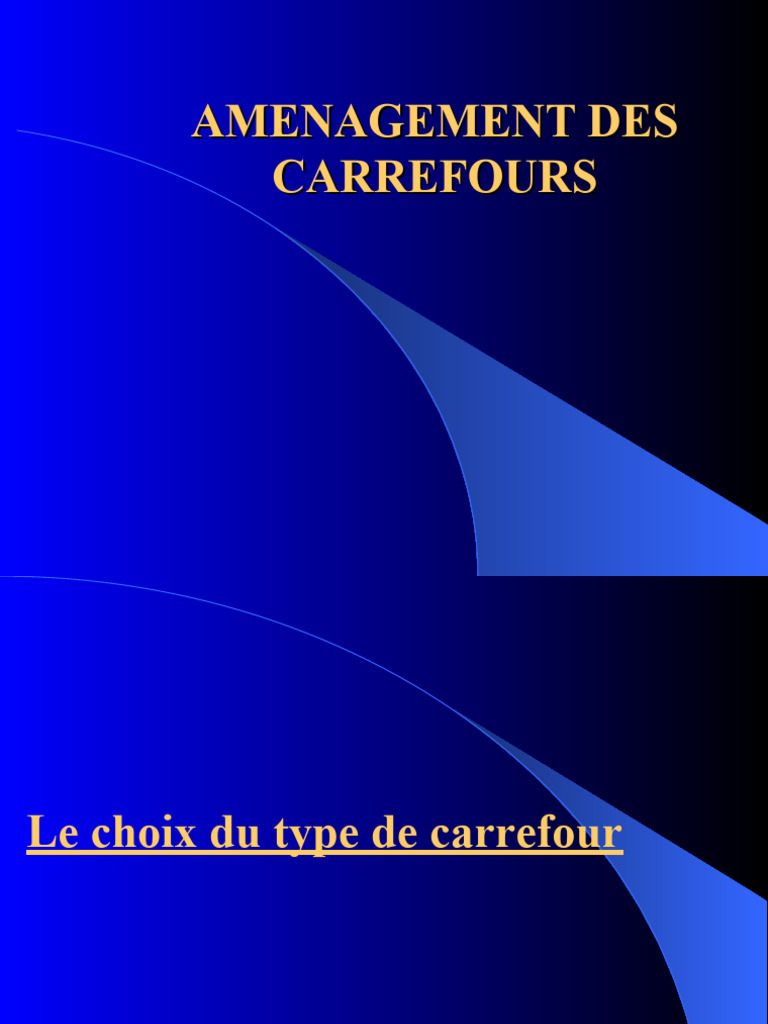 Aménagement des carrefours : critères clés | PDF | Transport ...