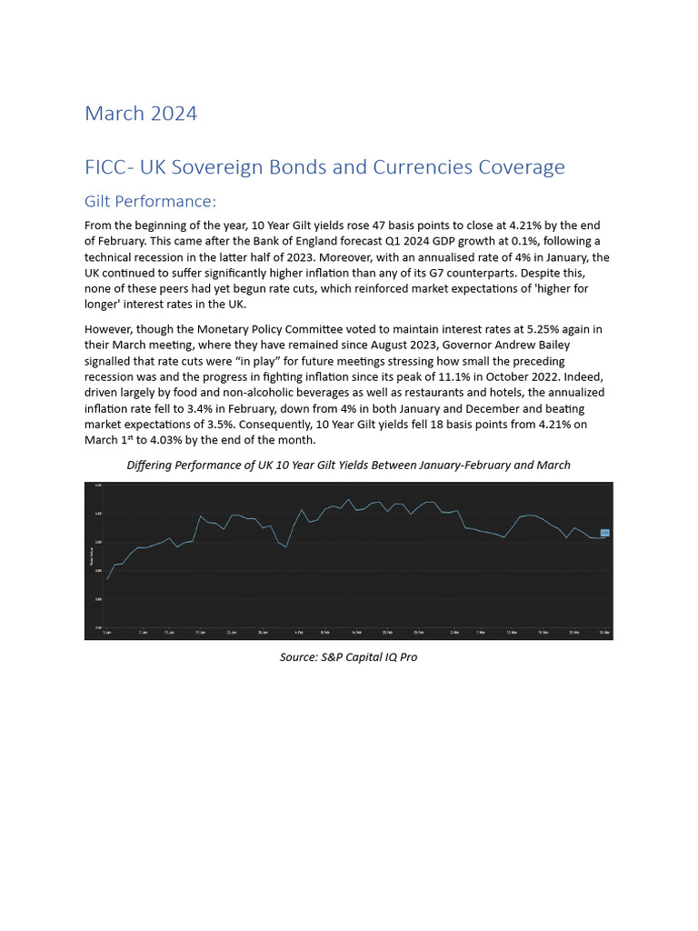 FICC - March Report 2024 | PDF | Yield Curve | European Central Bank