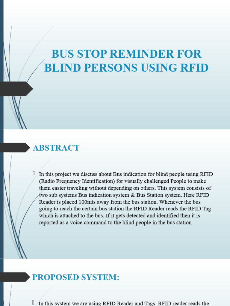 Bus Stop Detection Using RFID | PDF | Radio Frequency Identification | Loudspeaker