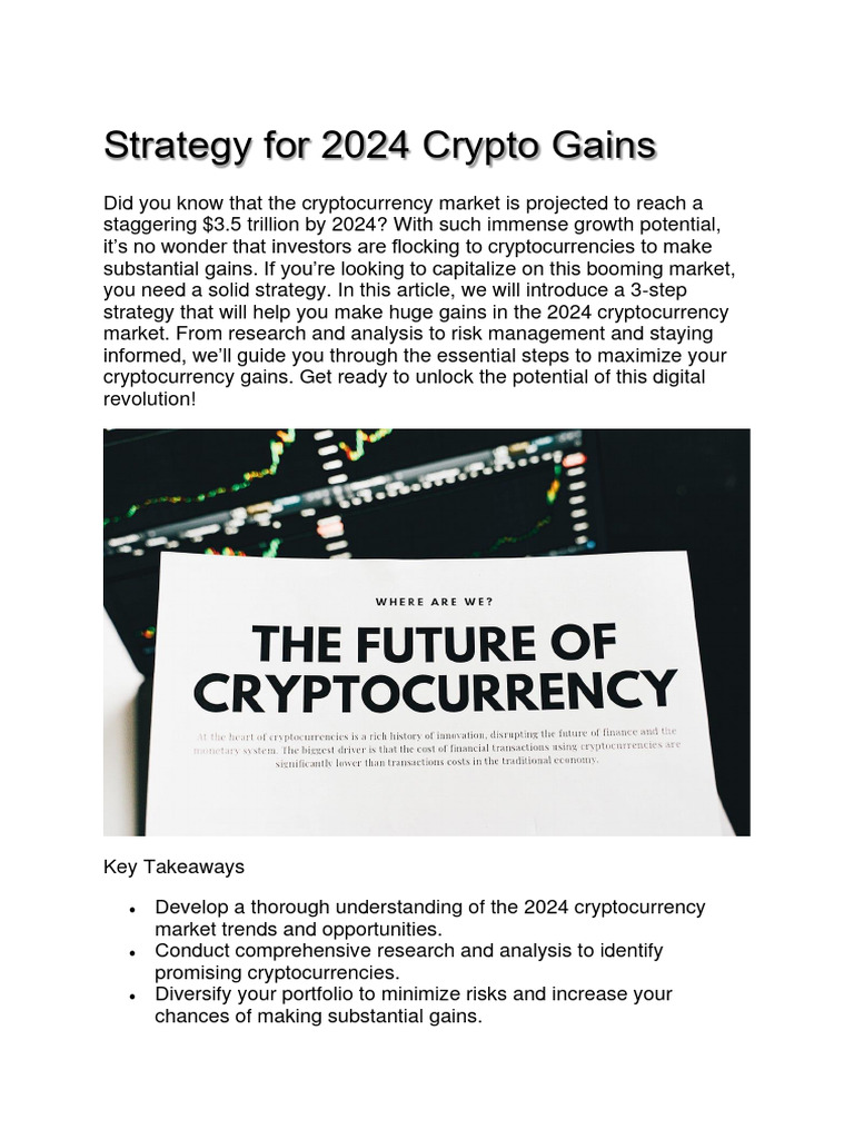 2024 Cryptocurrency Investment Strategy | PDF | Investing ...