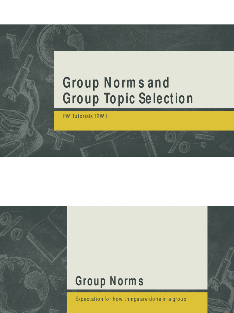 Groups Norms and Topic Selection 2024 Lesson Slides | PDF | Communication | Cognition