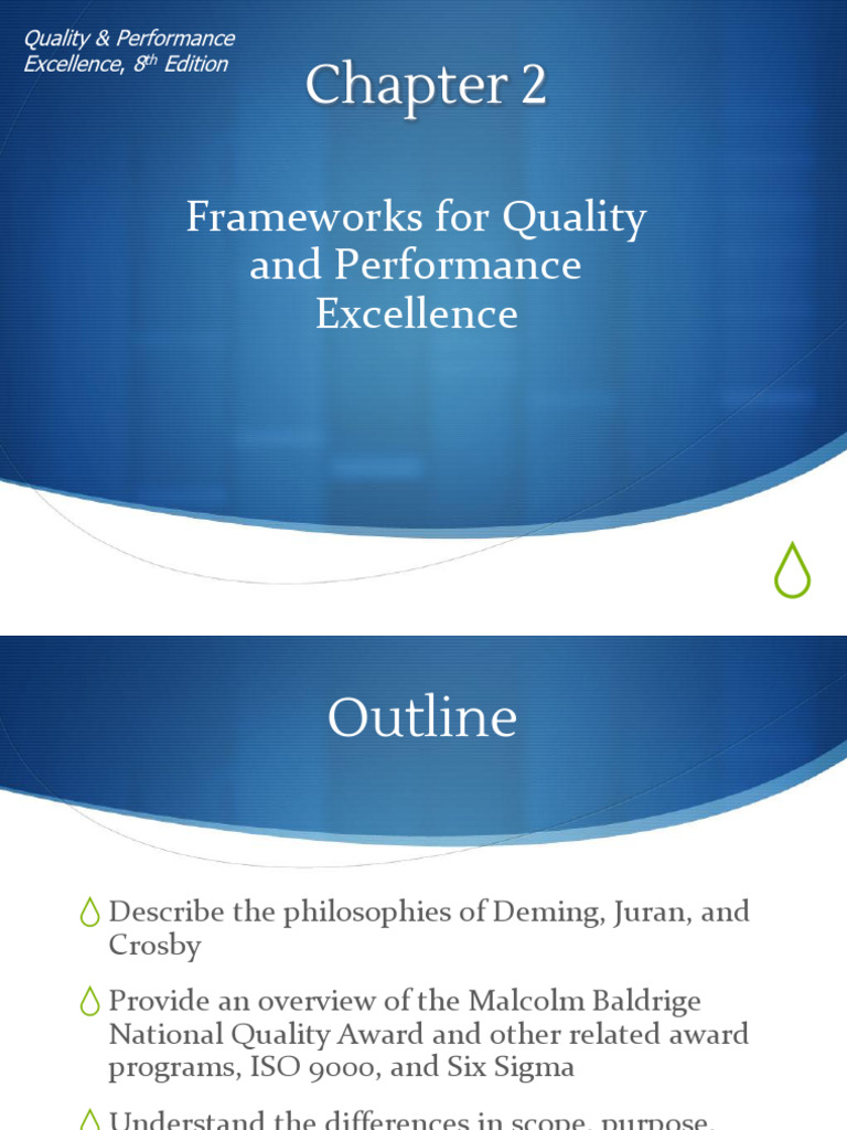 Quality Frameworks for Excellence | PDF | Six Sigma | Quality ...