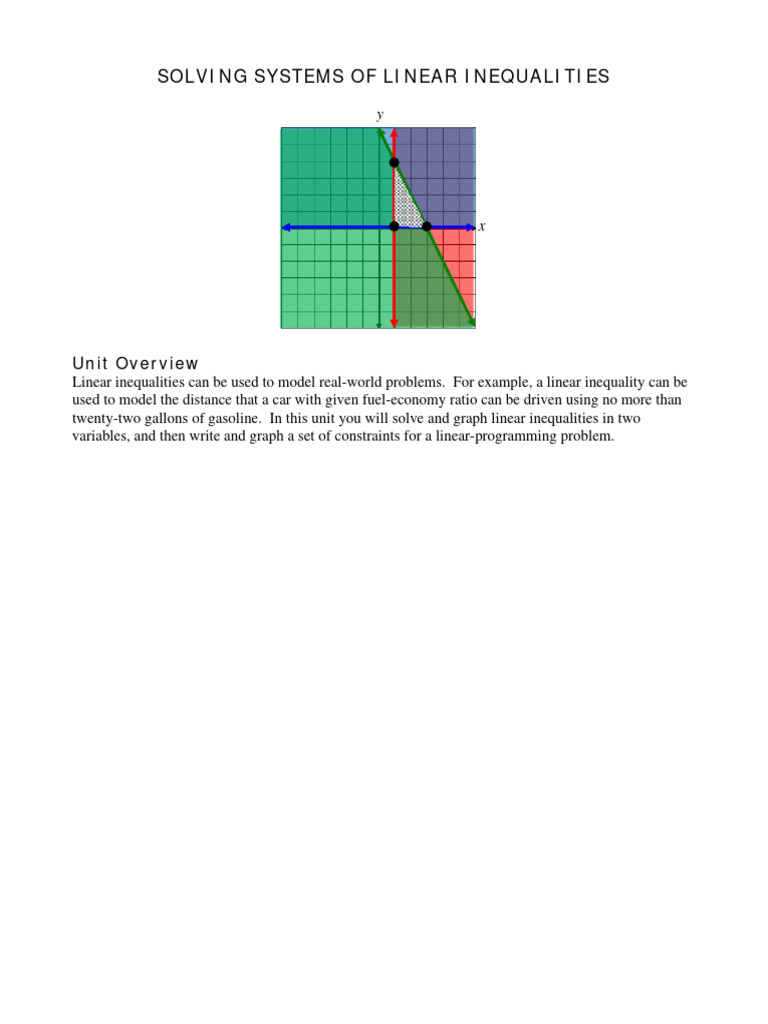 MATHALGIIBU08Solving Inequalities | PDF | Equations | Inequality (Mathematics)