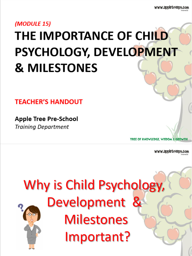 15 - TH - The Importance of Child Psychology, Development & Milestones | PDF | Developmental ...