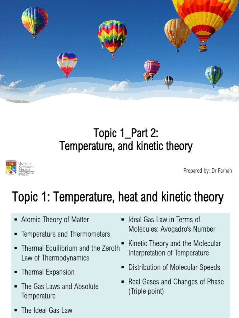 Chapter 1 - Temperature and Kinetic Theory Part 2 | Download Free PDF ...