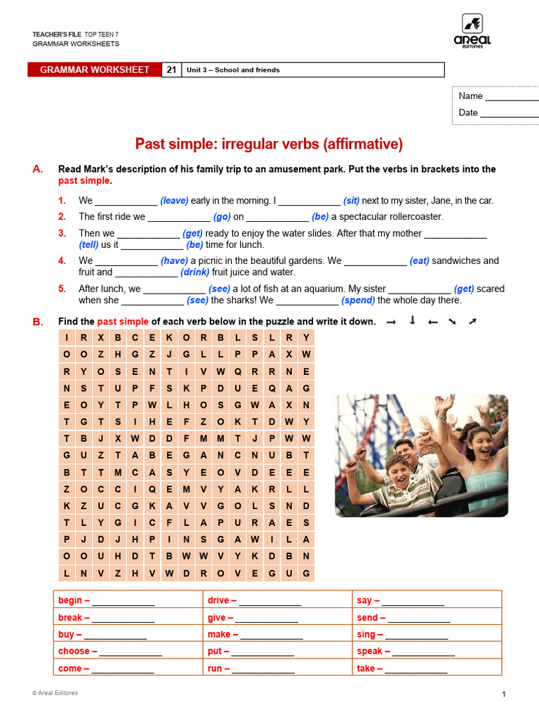 Past Simple Irregular Verbs Worksheets | PDF | Language Families | Syntax