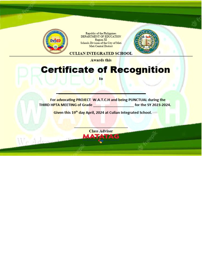 W A T C H-Certificate | PDF