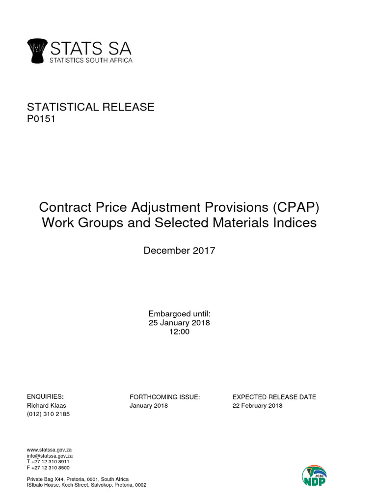 Contract Price Adjustment Provisions Cpap Work Groups | PDF | Value ...