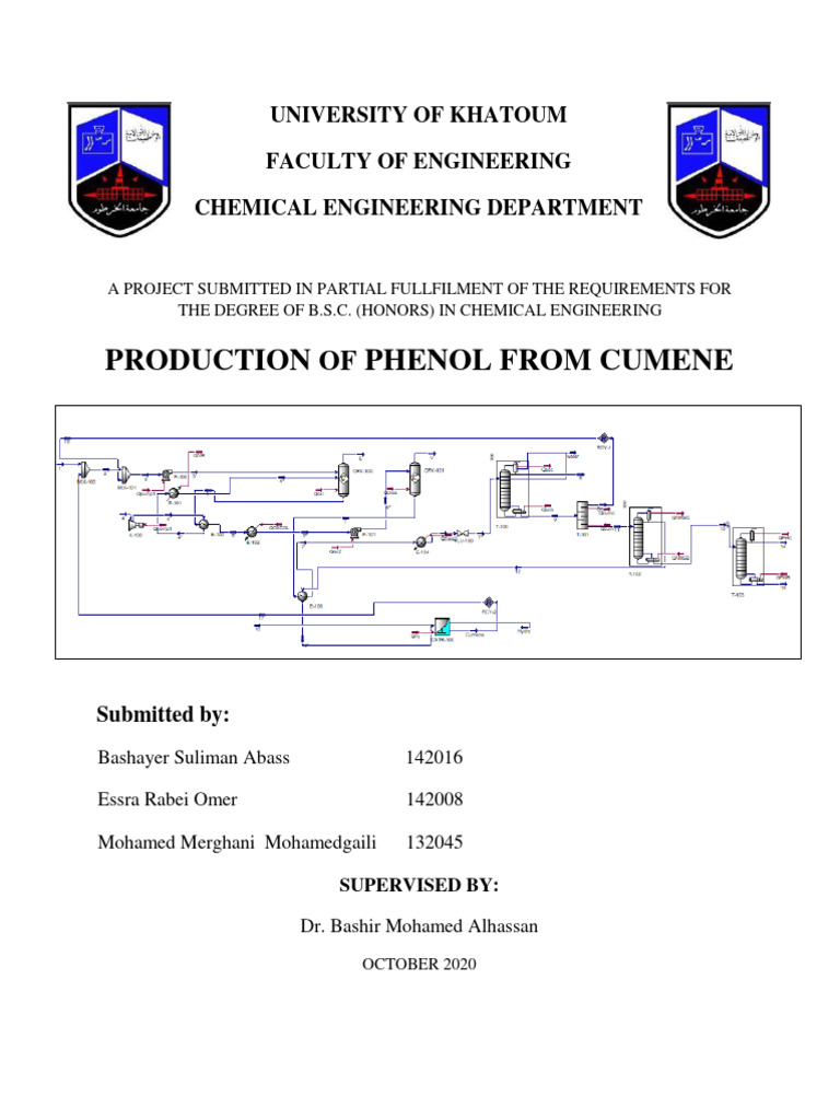 Production of Phenol from Cumene | PDF | Enthalpy | Chemical Reactor