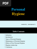 Personal Hygiene Checklist | PDF | Hygiene | Toothbrush